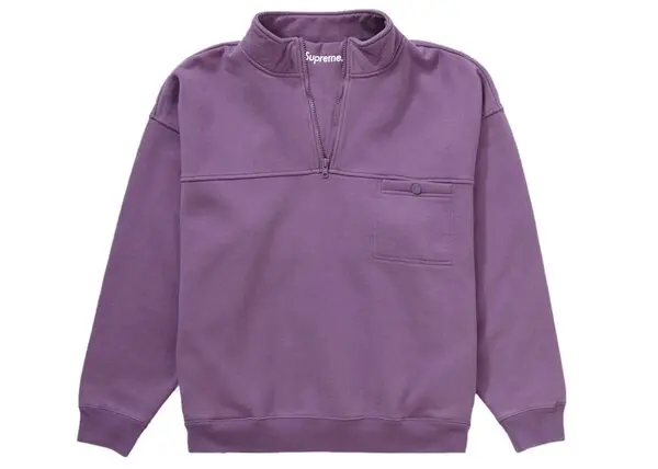 Supreme Washed Half Zip Pullover