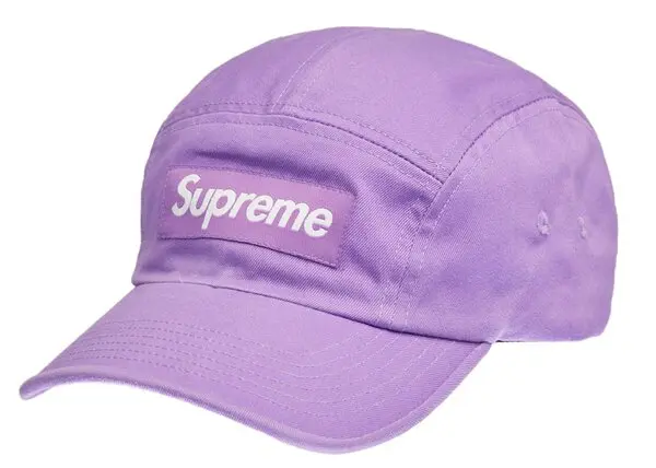 Supreme Washed Chino Twill Camp Cap - Light Purple