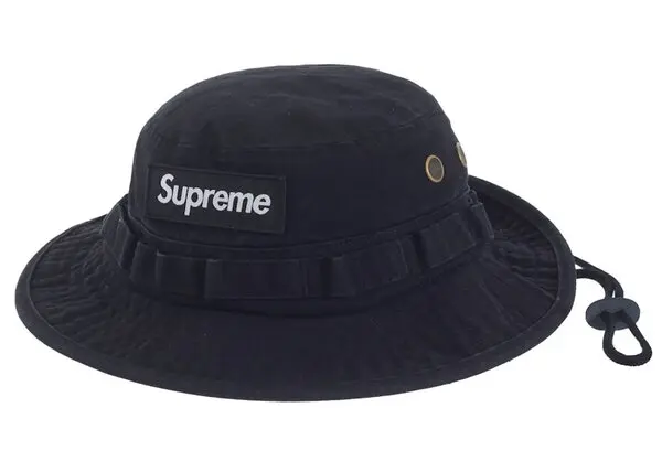 Supreme Washed Canvas Boonie - Black