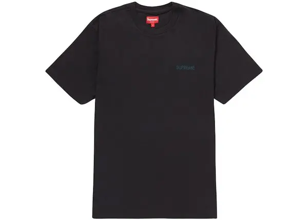 Supreme Washed Capital Short Sleeve Top - Black