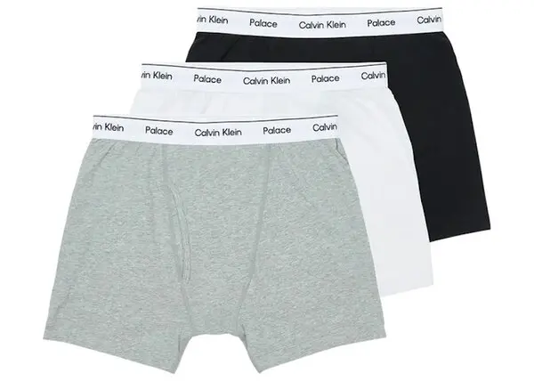 PALACE Ck1 Boxer Briefs - White/light Grey Heather