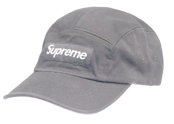Supreme Washed Chino Twill Camp Cap - Grey | Editorialist