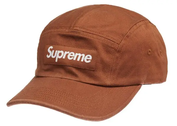 Supreme Washed Chino Twill Camp Cap - Brown