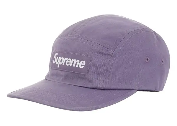 Supreme Washed Chino Twill Camp Cap - Dusty Purple