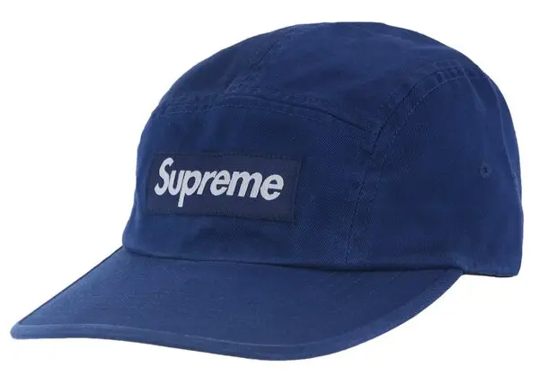 Supreme Washed Chino Twill Cap - Navy Blue