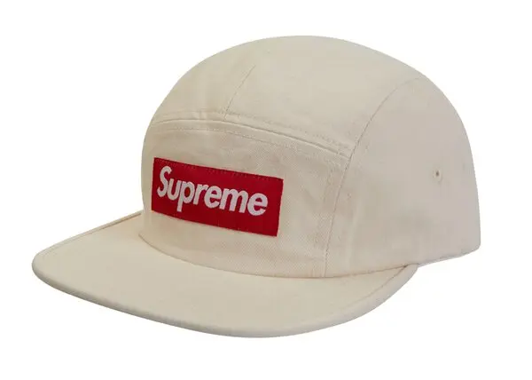 Supreme Washed Chino Twill Camp Cap - Natural