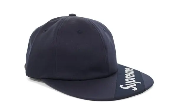 Supreme Visor Label 6-panel Cap - Navy Blue