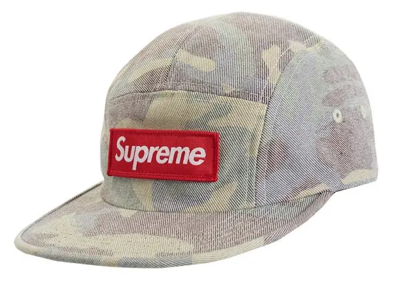 Supreme Washed Out Camo Camp Cap - Woodland Camo