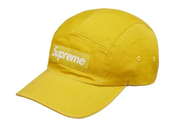 Supreme Washed Chino Twill Camp Cap - Sulfur