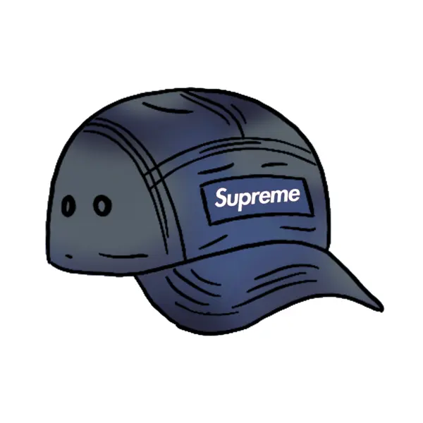 Supreme Washed Satin Camo Camp Cap - Blue Camo