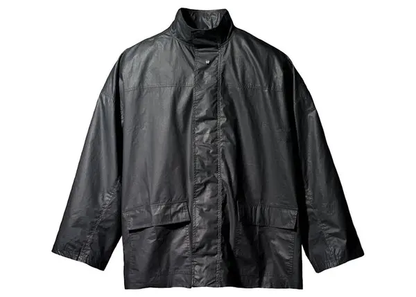 Yeezy Coated Cotton Light Parka Jacket - Black