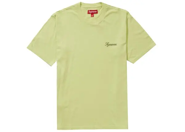 Supreme Washed Script Short Sleeve Top - Lime
