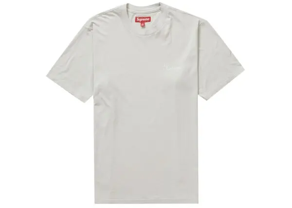 Supreme Washed Script Short Sleeve Top - Grey