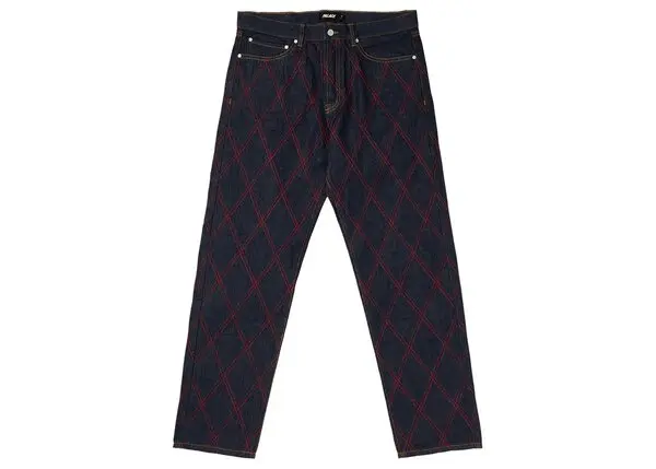 PALACE Diamond Stitch Straight Leg Jean