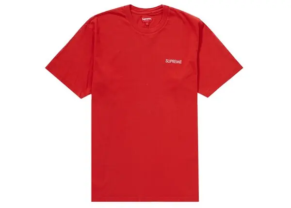 Supreme Washed Capital Short Sleeve Top - Red