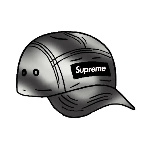 Supreme Washed Satin Camo Camp Cap - Snow Camo
