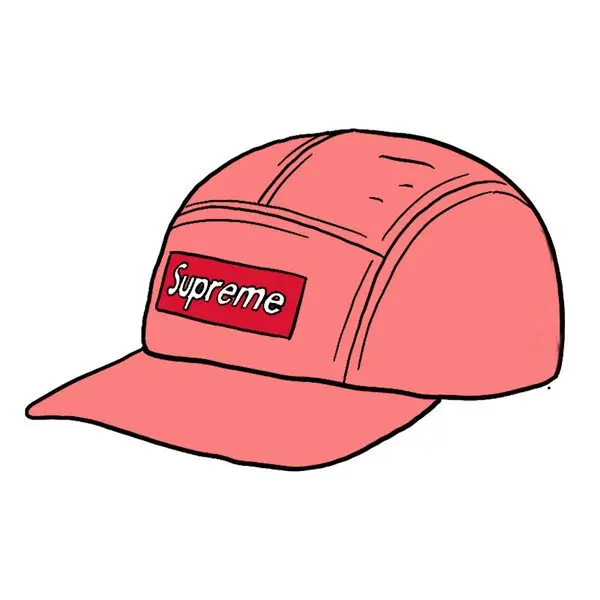 Supreme Washed Chino Twill Camp Cap - Coral