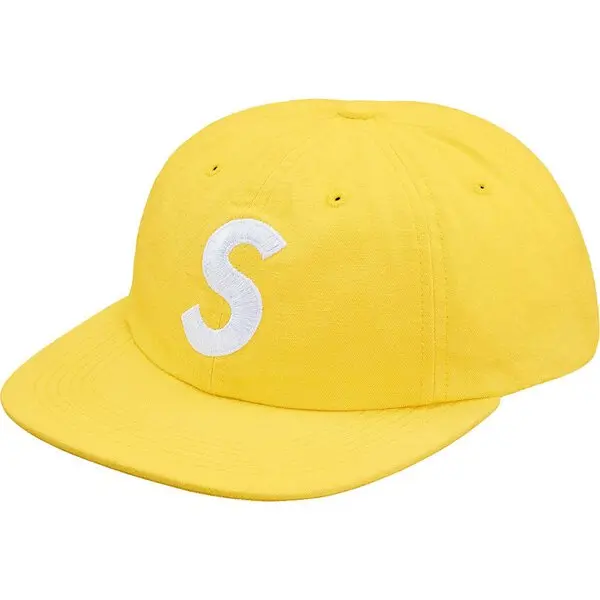 Supreme Washed Chambray S Logo 6-panel Cap - Yellow