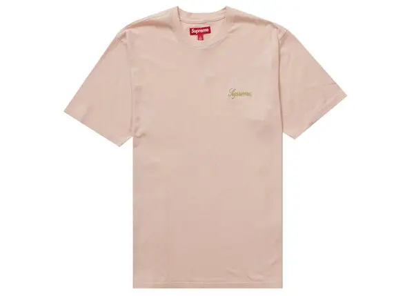 Supreme Washed Script Short Sleeve Top - Rose