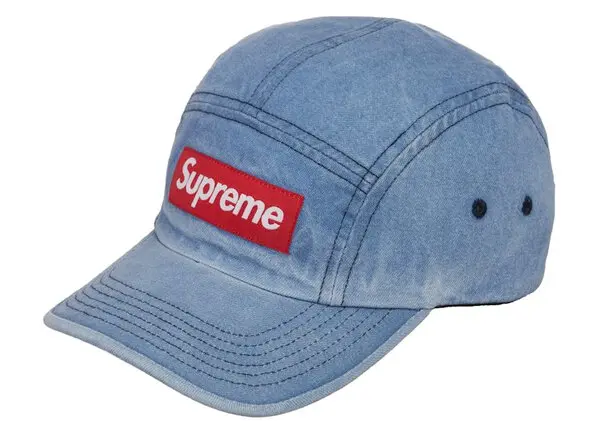 Supreme Washed Chino Twill Camp Cap - Denim