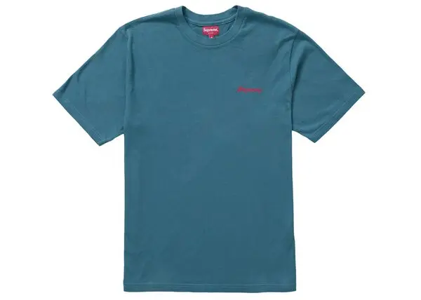 Supreme Washed Short Sleeve Tee Shirt - Aqua