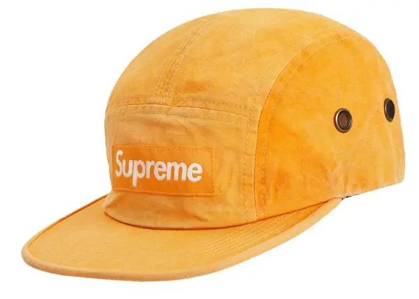 Supreme Washed Linen Camp Cap - Gold