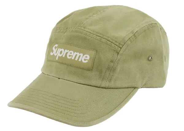 Supreme Washed Chino Twill Camp Cap - Olive