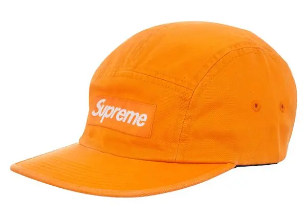 Supreme Washed Chino Twill Camp Cap - Light Orange