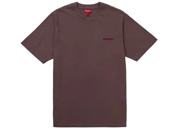 Supreme Washed Short Sleeve Tee Shirt - Brown