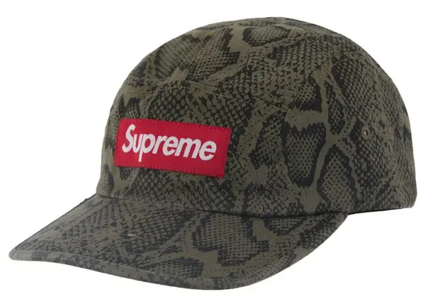 Supreme Washed Chino Twill Camp Cap - Snake