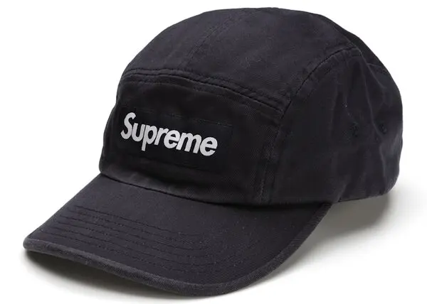 Supreme Washed Chino Twill Camp Cap - Navy Blue