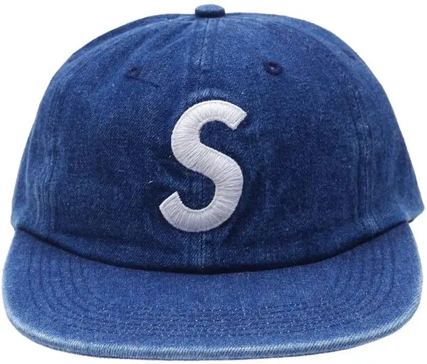 Supreme Washed Denim S Logo 6-panel Cap - Blue