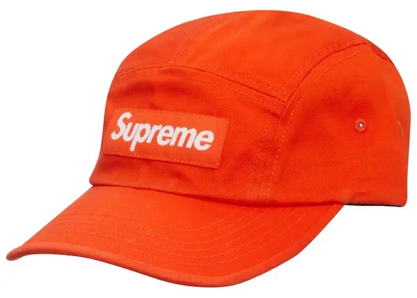 Supreme Washed Chino Twill Camp Cap - Orange