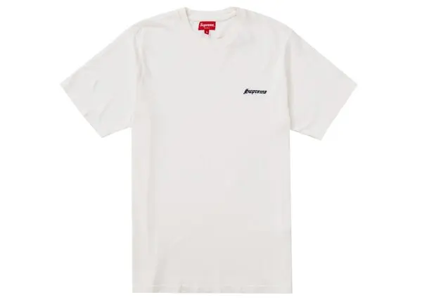 Supreme Washed Short Sleeve Tee Shirt - White