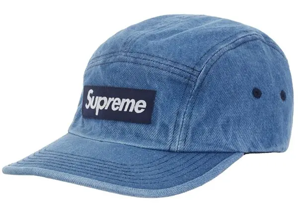 Supreme Washed Chino Twill Camp Cap - Denim