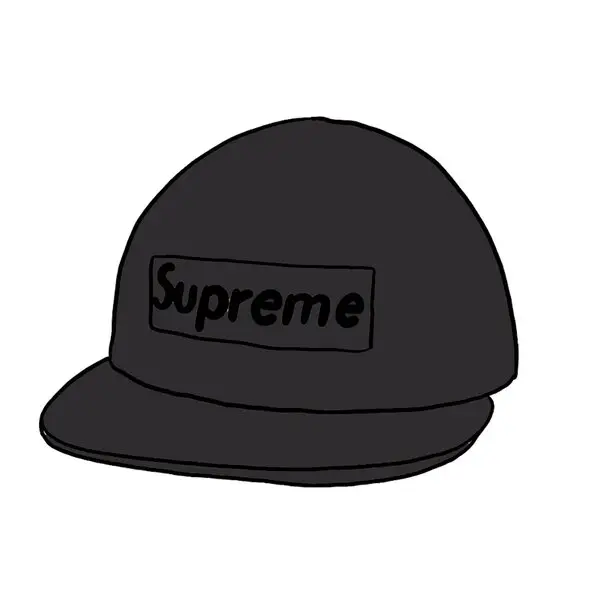 Supreme Washed Chino Twill Camp Cap - Black