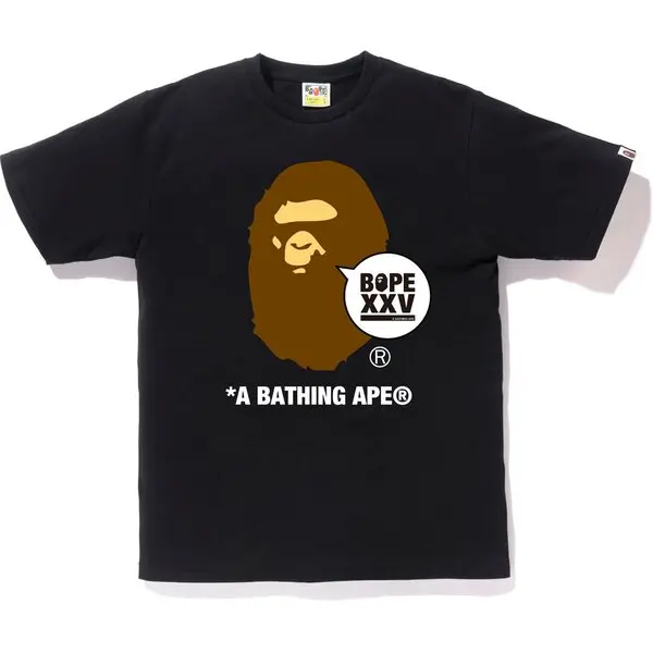 A BATHING APE Xxv Ape Head Tee Shirt - Black
