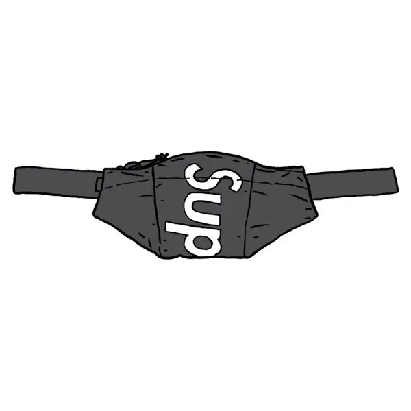 Supreme Waterproof Reflective Speckled Waist Bag - Black