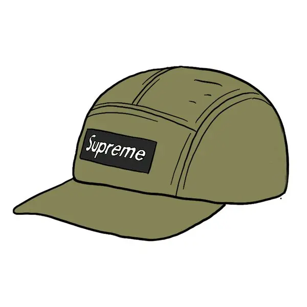 Supreme Washed Chino Twill Camp Cap - Light Olive