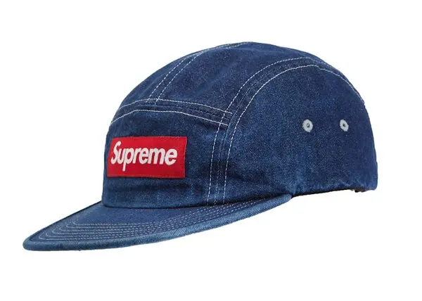 Supreme Washed Chino Twill Camp Cap - Denim