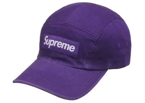Supreme Washed Chino Twill Camp Cap - Dark Purple