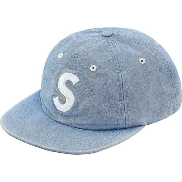 Supreme Washed Chambray S Logo 6-panel - Blue