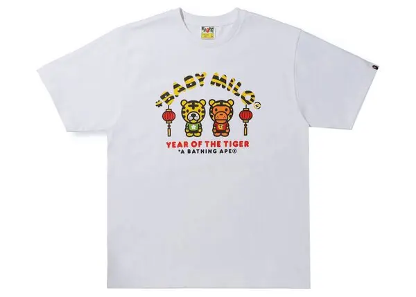 A BATHING APE Year Of The Tiger Baby Milo Tee Shirt - White