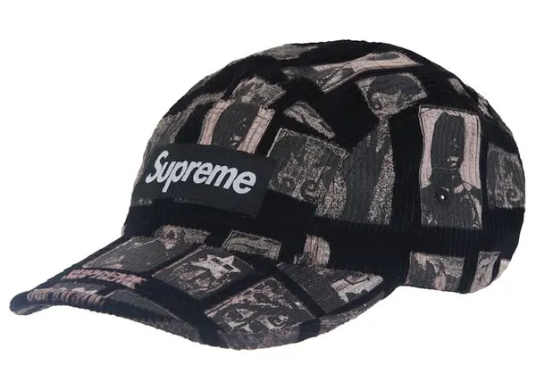 Supreme Weirdo Dave Corduroy Camp Cap - Black