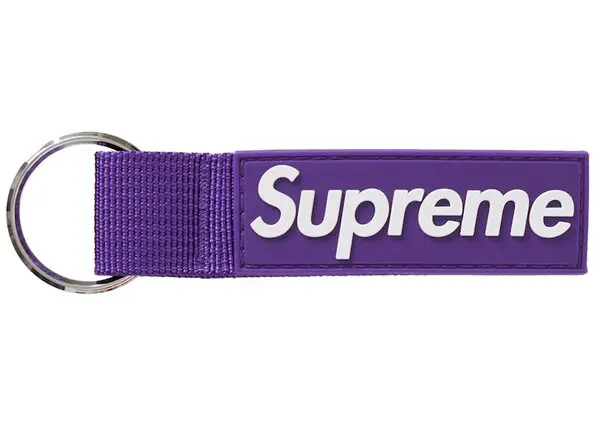 Supreme Webbing Keychain - Purple