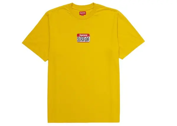Supreme Gonz Nametag Short Sleeve Tee Shirt - Yellow