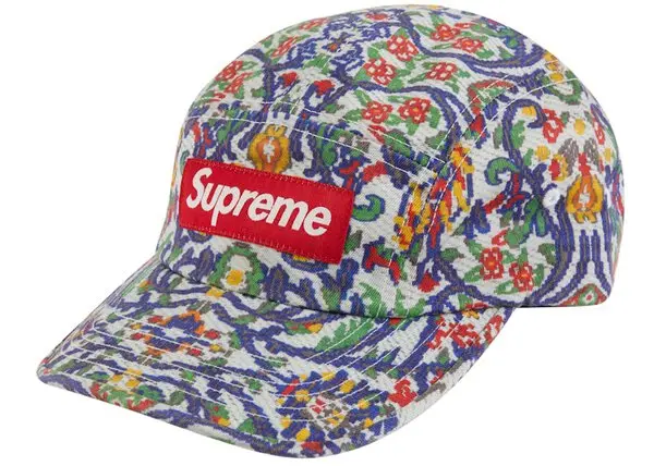 Supreme Washed Chino Twill Camp Cap - Tapestry
