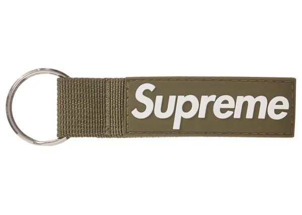 Supreme Webbing Keychain - Light Olive