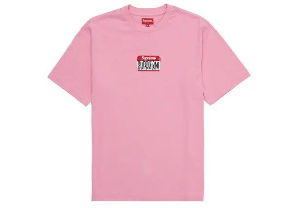 Supreme Gonz Nametag Short Sleeve Tee Shirt - Pink