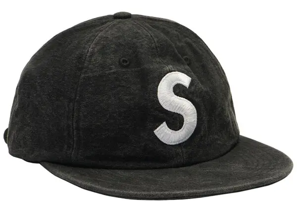 Supreme Washed Chambray 6-panel Cap - Black